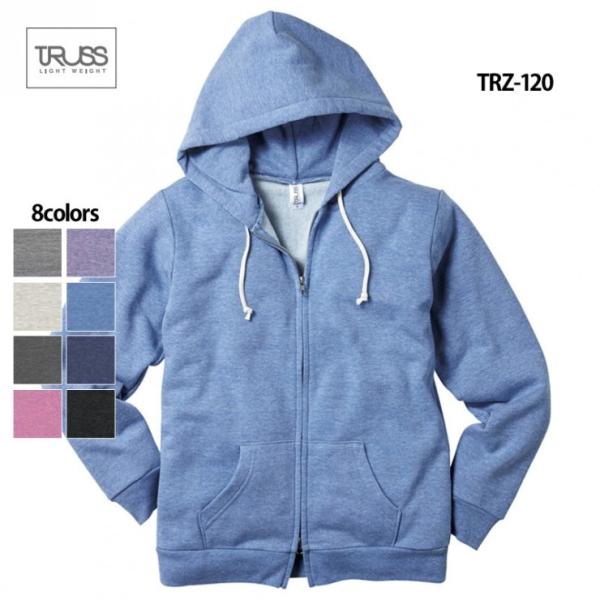 ■商品名 TRUSS / トラス TRZ-120 7.1oz トライブレンド ジップパーカ■商品説明文柔らかい素材が心地よい裏起毛のジップパーカです。シルエットは細身でスタイリッシュ。■商品詳細素材：トライブレンド※※ヘザーブラック（綿44...