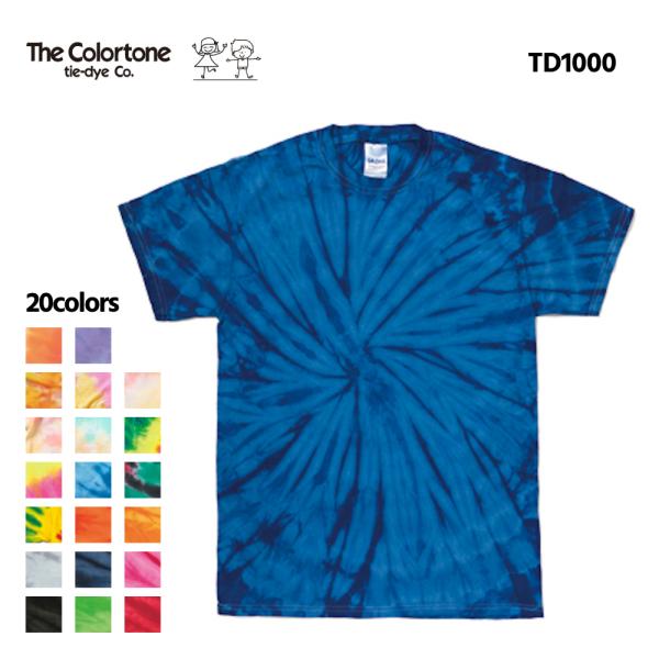 ■商品名COLORTONE  / カラートーン　COLORTONE タイダイ Tシャツ■商品説明文シンプルながらもインパクトのある定番のスパイダー柄タイダイＴシャツです。■商品詳細素材：綿100%■実寸　　　S   　M        L ...