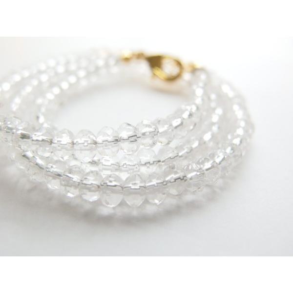 万能パワーストーン「水晶」あらゆる願い事をかなえてくれます。願いをこめた水晶は、常に身につけておくことをオススメします！「4月の誕生石」なので4月生まれの方への誕生日プレゼントにもピッタリです。◆使用した天然石◆水晶ボタンカット…3×5ｍｍ...