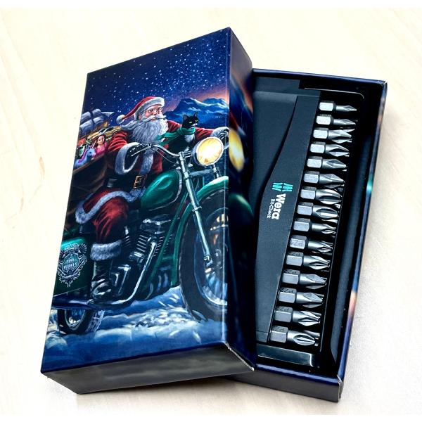 Wera（ヴェラ） Bit-Check 30 2025年クリスマス限定モデルは、広告ロゴを排した特別仕様のギフトパッケージに収められた30点入りビットセットです。DIN ISO 1173-C 6.3に準拠した6.35mm（1/4インチ）六角...