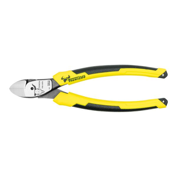 電工パワー薄刃ニッパー・電気工事の現場で活躍するプロ仕様ツール。・長時間の作業負担を軽減する偏芯テコを標準装備。・薄型軽量で力強いヨーロッパタイプを採用。・腰回りが軽くなり作業を快適に。・薄刃形状でVVF3心線の切断面がキレイに。・電気工事...