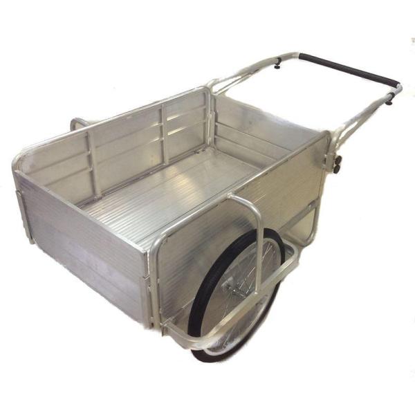 ・20インチのノーパンクタイヤ仕様でパンクもコワくない。・折り畳み式なので、コンパクトに収納が可能。本体サイズ幅x奥行x高さ：1,630x920x620mm本体重量：16.2kg荷台有効寸法幅x奥行：970x640x320mm材質 フレーム...