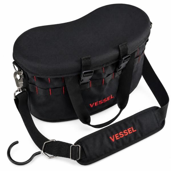 VESSEL タフフィットバケツL 蓋つき TBK-400Fは、蓋付きで工具箱のように使える工具収納バッグです。・品番：TBK-400F・サイズ：L・商品名：タフフィットバケツL 蓋つき・収納可能重量：8kg・本体サイズ：約250×約420...