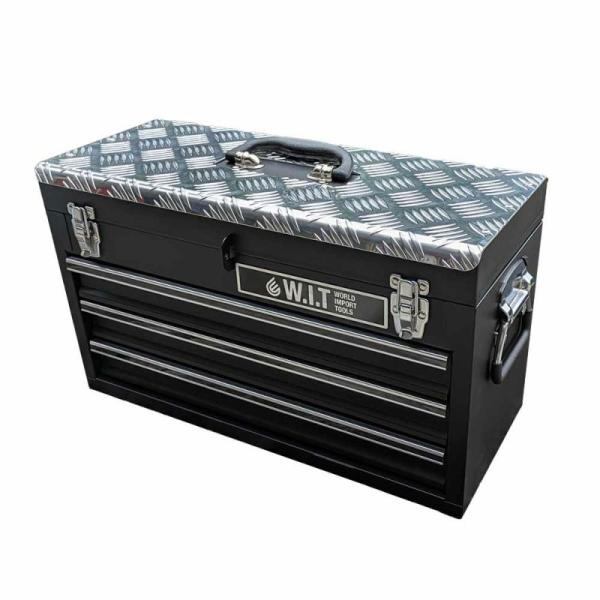 ▼スペック外形寸法 W×D×H(mm)：520×215×300トップ部内寸(mm)：515×21×100引出し(段)：3引出し内寸(mm):450×190×45重量(kg)：約10.69踏み台耐荷重(kg):70引き出しスライド部：ボールベ...