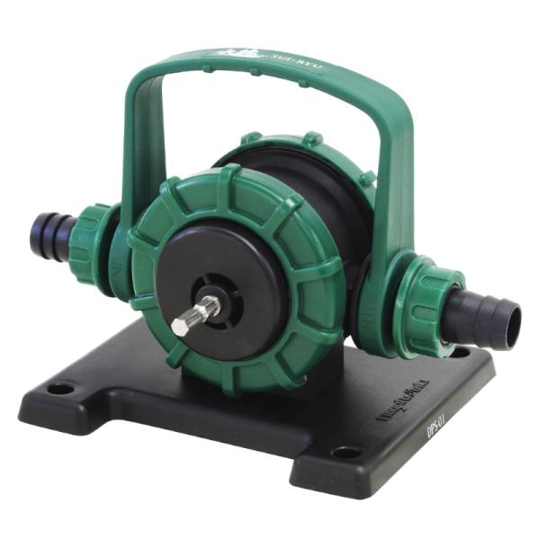 ■用途・水の移送、給排水に■材質・本体：POM・ベース：PP・ローター：POM・シャンク：ステンレス■特徴・龍が如く、大流量の給排水が可能な電ドルポンプ水龍です。・電気ドリルのチャックに接続して使用する完全自給式ポンプです。・雨で溜った水た...