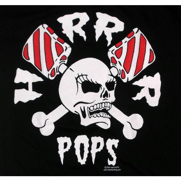 Horrorpops Skull Black Fitted Babydoll T-Shirt女性ヴォーカル・サイコビリー“THE HORRORPOPS（ホラーポップス）”のレディースTシャツです。棺桶ベースでお馴染み“ネクロマンティクス”の...