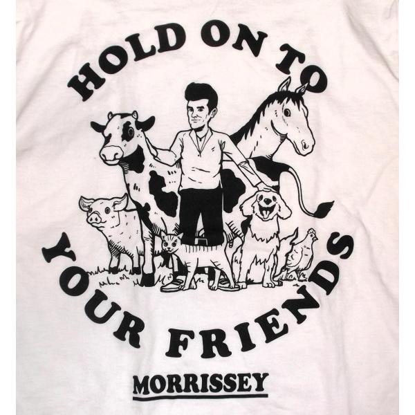 1980年代イギリスの最も重要なロックバンドのひとつと評された、「ザ・スミス」のフロントマン「モリッシー」のTシャツ「HOLD ON TO YOUR FRIENDS」です。ポスト・パンク時代のカリスマ的存在であったザ・スミスが1987年に解...