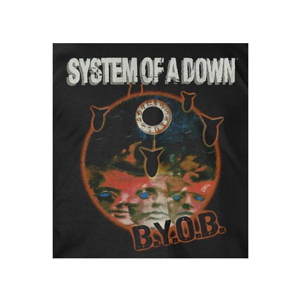 System Of A Down : B.Y.O.B. T-SHIRT 正規品1994年、カリフォルニア州 グレンデールでアルメニア・コミュニティ出身のメンバーで結成されたオルタナティヴ・メタル/ニューメタル「System Of A Dow...