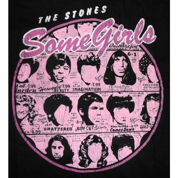 Rolling Stones t-shirt with album cover artwork from the band's 1978 release, "Some Girls" with pictures of the band mem...