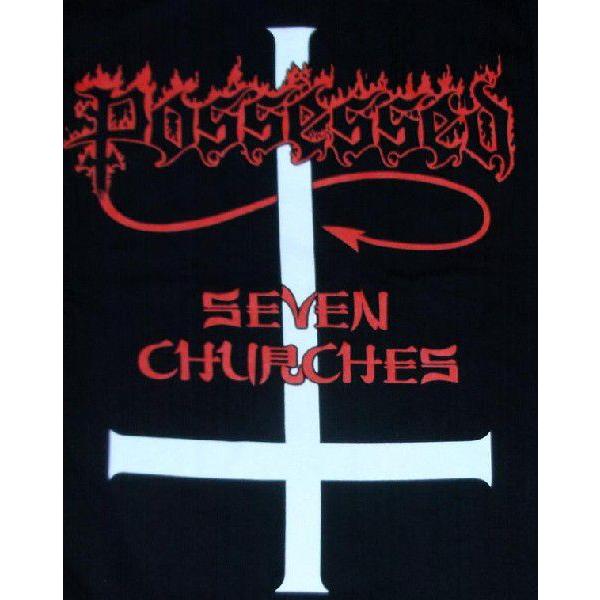 Possessed : SEVEN CHURCHES MENS TEE 正規品1985年デビュー、デスメタルの元祖とも称されるバンド「Possessed」のTシャツ「SEVEN CHURCHES MENS TEE」です。デスメタル、ブラック...