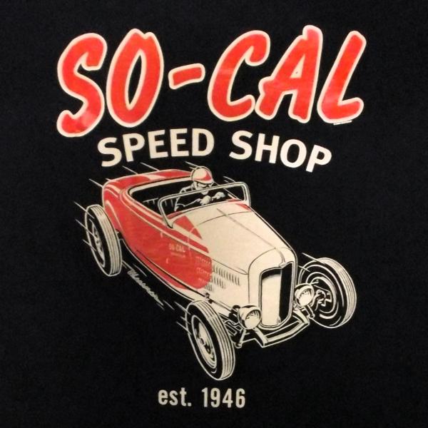 SO-CAL Roadster T-shirt1946年創業の伝統あるホットロッド・カスタムショップ「So-Cal Speed Shop」のTシャツ「SO-CAL Roadster T-shirt」です。So-Cal手がけて所有する、代表的...
