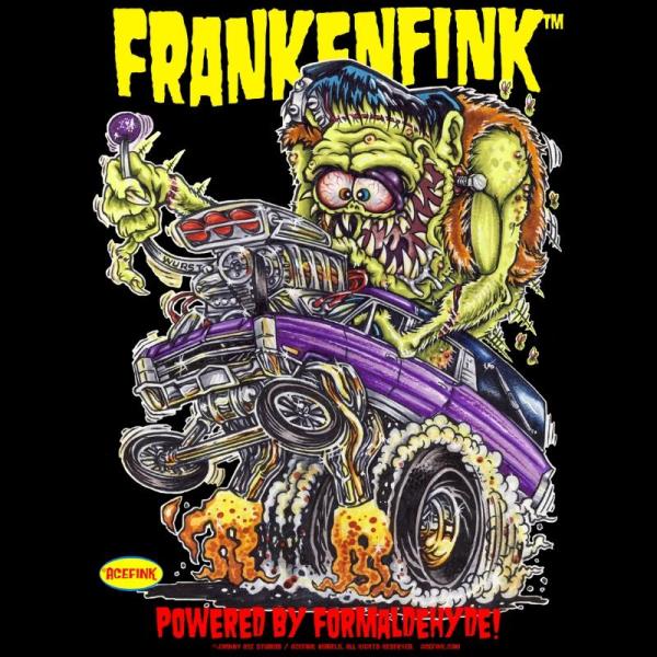 ACEFINK...FRANKENFINK Mens T-Shirt /正規品FRANKENFINK...Frankie is tearin' up the asphalt in this freakishly fast piece of ...