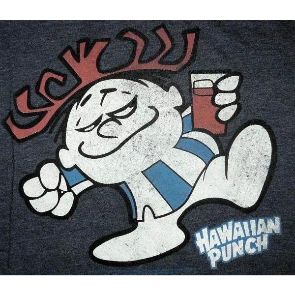 USドリンクメーカー「ハワイアンパンチ」のキャラ、パンチ君の火シャツ「HAWAIIAN PUNCH MENS LIGHTWEIGHT TEE」です。アメキャラ好きにはたまらない、POPでなカラーリングと、ドリンク片手におとぼけ顔のパンチ君!...