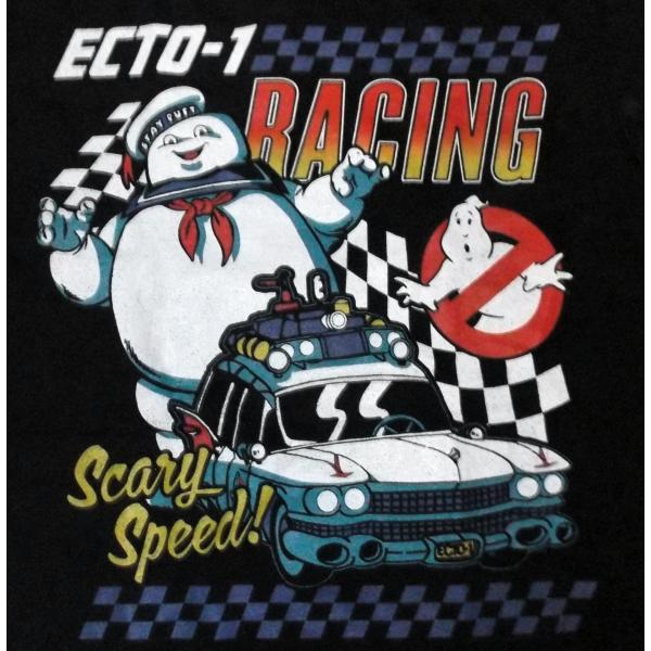 GHOSTBUSTERS : ECTO 1 RACING-BLACK ADULT S/S TSHIRT /正規品1984年作・SF・コメディ映画「ゴーストバスターズ」のＴシャツ「ECTO 1 RACING」です。おなじみのゴーストマークと、...