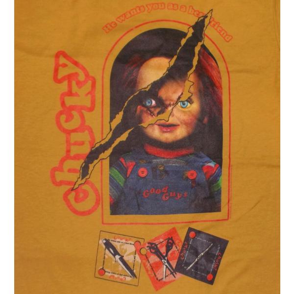 CHILDS PLAY : 2 SIDES BOX LIGHTWEIGHT T-SHIRT 正規品1988年の公開以来、6つの続編、テレビシリーズ、リメイク版等が製作されたほか、コミック、テレビゲーム、タイアップ商品、アトラクションなどの様...