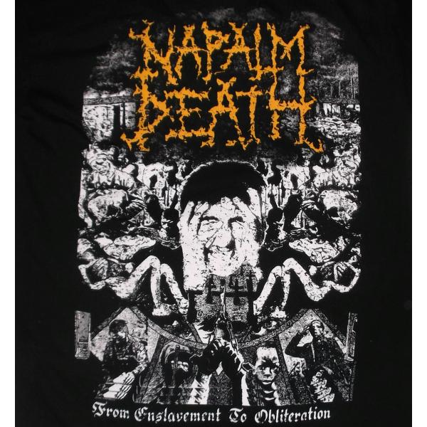 NAPALM DEATH, FROM ENSLAVEMENT TO OBLITERATION 正規品1982年、イギリスのバーミンガムで結成された「ナパーム・デス」の長袖Tシャツ「FROM ENSLAVEMENT TO OBLITERATI...