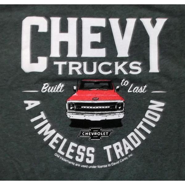 Chevrolet Timeless truck t-shirt 正規品米国を代表する自動車メーカーGMジェネラルモータースのTシャツ「Chevrolet Timeless truck」です。濃い目のグレイ系カラーに、フォード・Fシリーズと...