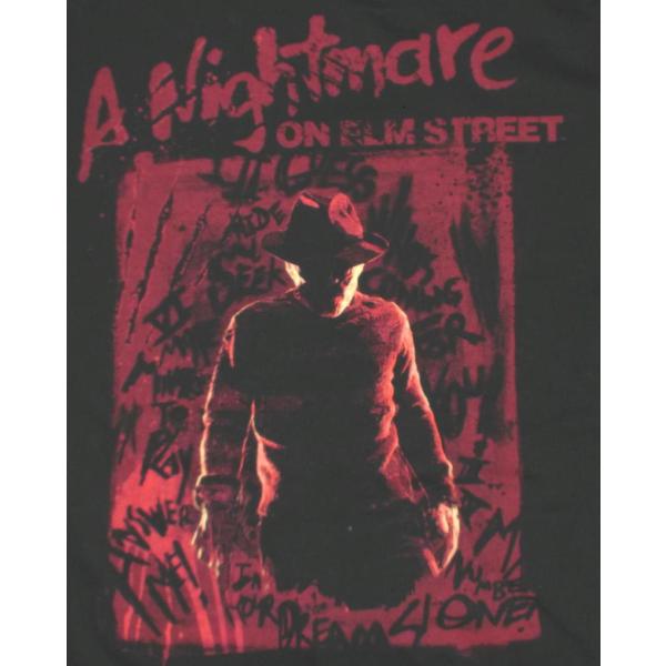 A Nightmare On Elm Street : FREDDY SILHOUETTE TEE 正規品人の夢に巣食う鉄の爪の殺人鬼、フレディ・クルーガーと少女の死闘を描いた傑作ホラー,エルム街の悪夢のTシャツ「REDDY SILHOUE...
