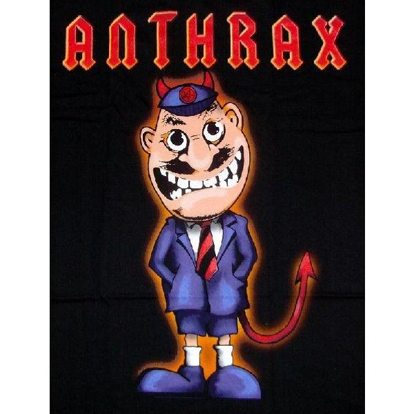 ANTHRAX - Angus Not Man T-SHIRTS 正規品1980年代初頭より活動するニューヨーク発の重鎮ヘヴィメタル・バンド、4大スラッシュ・メタルのひとつとして称され、高い支持を誇る「アンスラックス」のTシャツ「ANTHR...