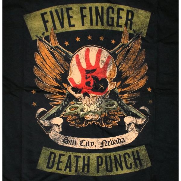 FIVE FINGER DEATH PUNCH, LOCKED &amp; LOADED TEE /正規品Rock on in this sweet Five Finger Death Punch t-shirt!2005年結成、EUの香り...