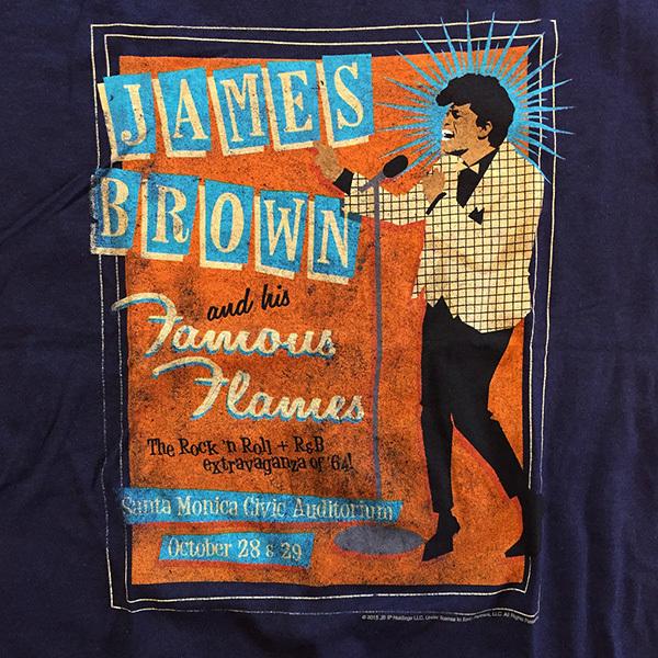 JAMES BROWN : Famous Flames Navy Athletic T-Shirt「ミスター・ダイナマイト」「ゴッド・ファーザー・オブ・ソウル」JAMES BROWNのTシャツ「Famous Flames Navy Athl...