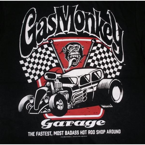 Badass Gas Monkey Garage T-Shirt 正規品ディスカバリーチャンネルで放送中のリアリティ・プログラム「ガス・モンキー・ガレージ」のTシャツ「Badass Gas Monkey Garage」です。テキサス州ダラス...