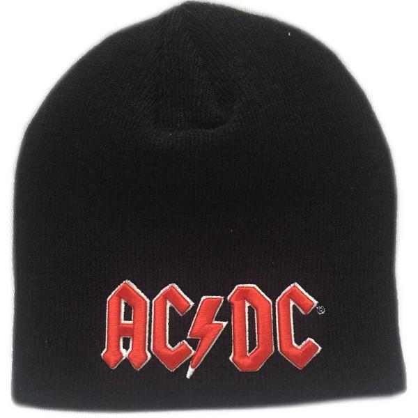 AC/DC Men's Beanie Hat: Red 3D Logo /正規品オーストラリア発、アンガス兄弟率いるロックバンド「AC/DC」のニットキャップ/ビーニー「AC/DC Men's Beanie Hat: Red 3D Logo...
