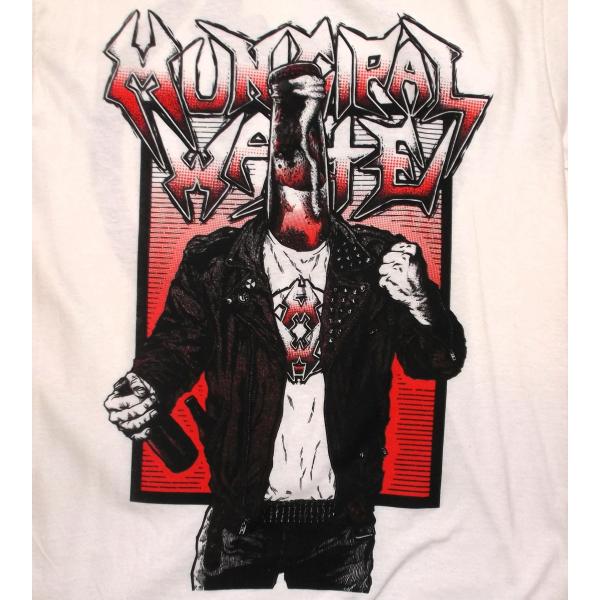 MUNICIPAL WASTE, Bottle Violence White T-Shirt 正規品US バージニア州リッチモンド出身のクロスオーヴァー・スラッシュ番長「ミュニシパル・ウェイスト」のTシャツ「Bottle Violence」...