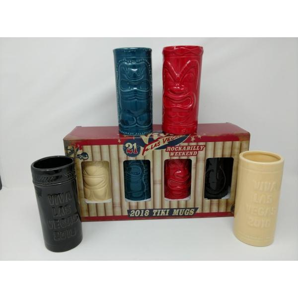 Viva Las Vegas Rockabilly Weekend Presents....The VLV 21 Collectors Tiki Mug Set.  4 Mugs in a collectible VLV 21 box.Li...