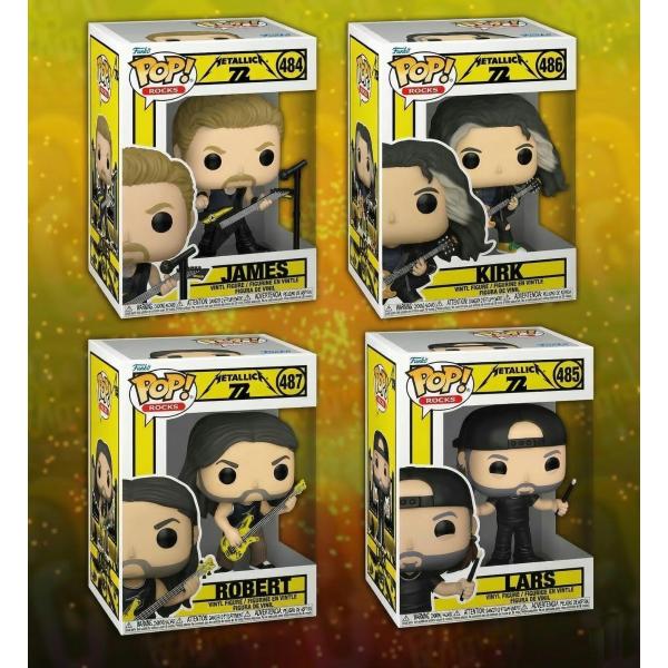 Funko POP! Rocks: 72 Seasons Figure#484 James Hetfield (ジェイムズ・ヘットフィールド)#485 Lars Ulrich (ラーズ・ウルリッヒ)#486 Kirk Hammett (カー...