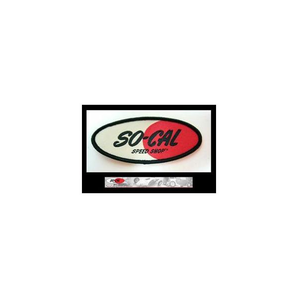 1946年創業の歴史のあるホットロッドカスタムショップ「So-Cal Speed Shop」のワッペン,SO-CAL oval logo patch!最もスタンダードなロゴマークです。たかがワッペンですがなかなか入手し難いです。縫い付けタイ...