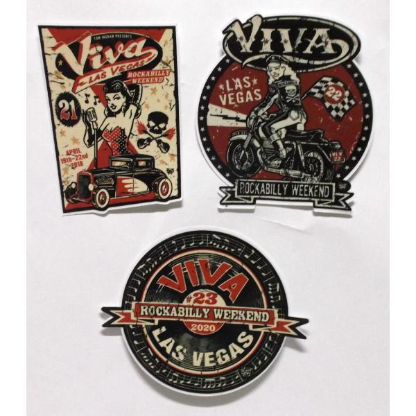 Sticker from VLV.21〜23.※1枚の価格です。世界最大のロカビリーイヴェント「Viva Las Vegas」の21〜23周年ステッカーです。1 : VLV 21 MAIN DESIGN STICKER2 : VLV 22 ...