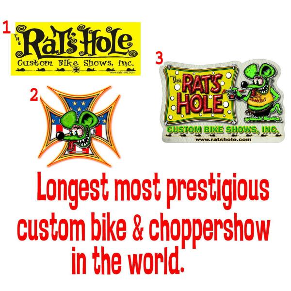 Rat's Hole Bike Show StickerLongest most prestigiouscustom bike &amp; choppershow in the world.1973年よりカール・スミス「ビッグダディラット」...