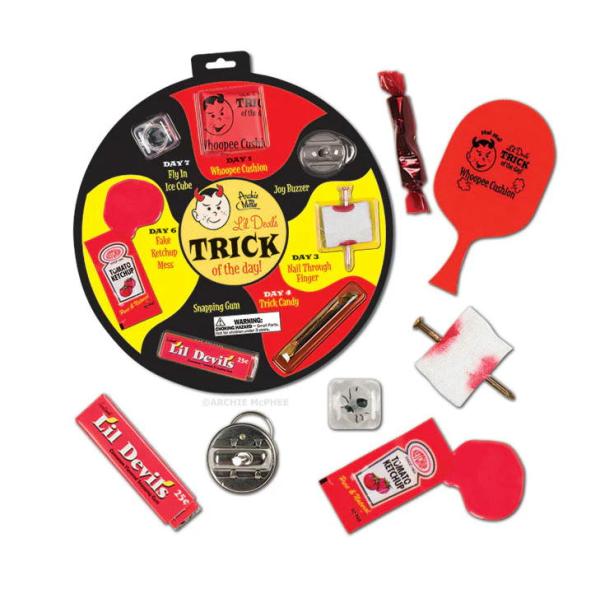 Li'l Devil's Trick of the Day Prank Collection7 "hilarious" tricksIncludes whoopee cushion &amp; joy buzzerDesigned for ...