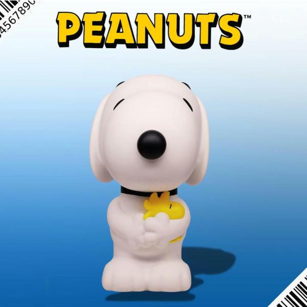 Peanuts Snoopy Holding Woodstock PVC Figural Bank:From the Peanuts comic strip, comes a PVC bank of Snoopy holding his b...