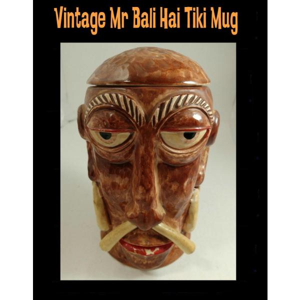 Vintage Headhunter Tiki mug from the famous Bali Hai Restaurant in San Diego, California.「Mr. Bali Hai 」のヴィンテージマグです。Bali...