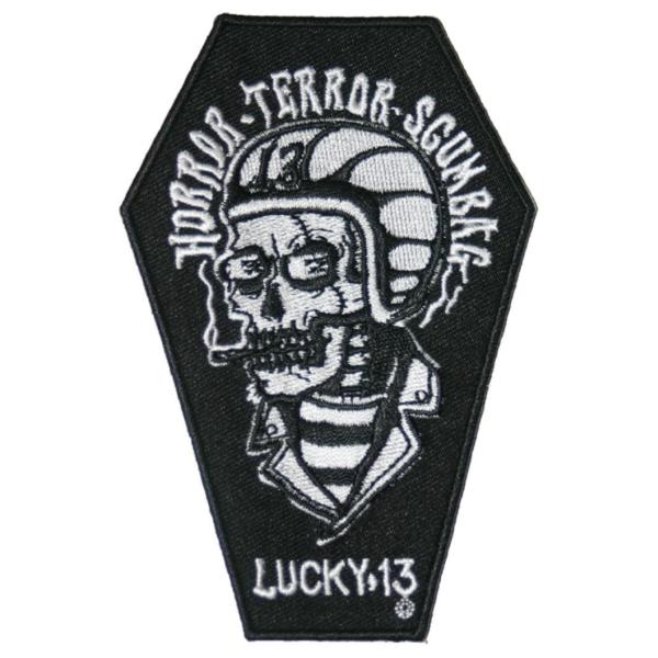 Lucky 13 THE SCUMBAG PATCH /正規品The SCUMBAG coffin shaped embroidered twill patch with iron-on adhesive backing.Perfect f...