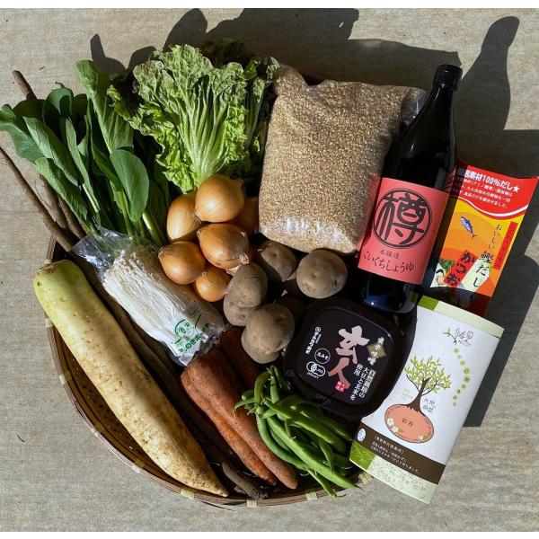 初めての自然栽培　入門基本Aセット　送料無料（5月〜１０月クール便配達）　　ご注意北海道・沖縄は別途送料1,500円がかかります。初めての自然栽培　入門基本Aセット内容　　自然栽培　野菜Lセット　（9品〜11品）野菜はお任せセットになります...