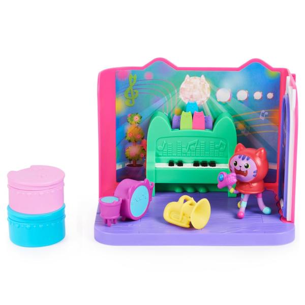 ギャビーのドールハウス DJキャットニップのミュージックルームセット ・Spin Master LogoTM Spin Master Ltd. All rights reserved. DreamWorks Gabby's Dollhous...