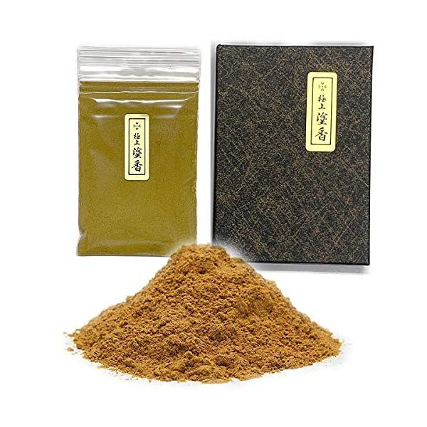 【商品名】　高野山大師堂 極上塗香 15g 粉末のお香 塗香 手に塗る清め香 白檀 沈香 五香 写経 読経 お参り 瞑想 携帯用 日本製 【商品説明】　・?使いやすさと本格さを両立: 少量を手に塗り込むだけで清められる手軽さが魅力ですが、調...