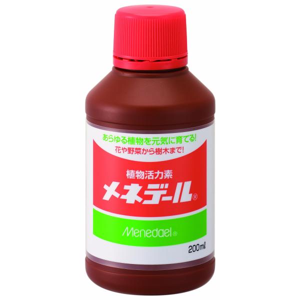 【商品名】　メネデール 植物活力剤 栄養剤 200ml 植物を元気に育てる 花から野菜から植木まで 100倍希釈 1955年発売 【商品説明】　・スタイル:単品・容量:100ml・植物に必要な鉄をイオンとして含んでおりそのイオンパワーで植物...