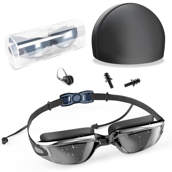 爆買1×スイミングゴーグル1×スイムキャップ1×ノーズクリップ2×耳プラグ1×保護ケース