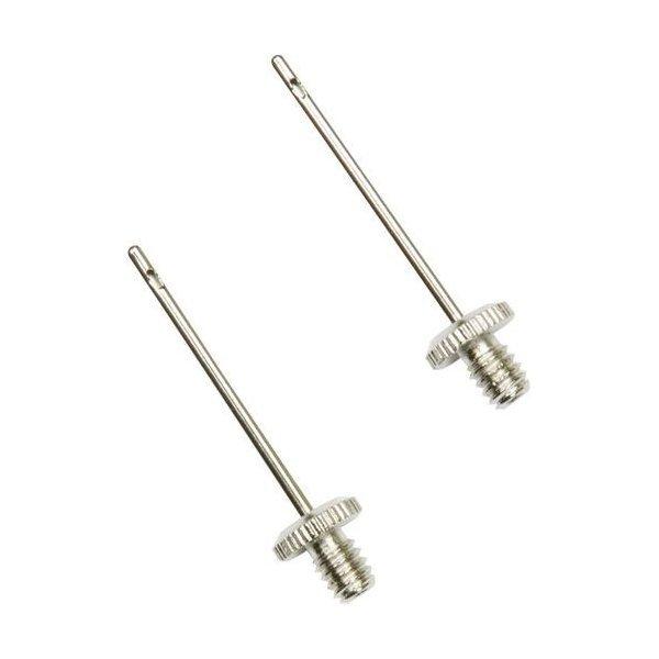 各種競技ボール用。ＥＵ規格のポンプに合う空気針です。商品情報詳細【材　質】：●亜鉛合金（ニッケルメッキ）【サイズ】：約10×10×42ｍｍ【梱　包】：約65×11×140ｍｍ（フック掛けブリスター+台紙）【重　量】：約10ｇ【仕　様】：●E...