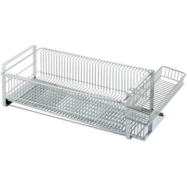 ここがポイント！洗練された水切りバスケット。スリム形状でもお皿をたっぷり水切りできます。その秘密はワイヤー線を8mm間隔でつけたこと、同じスペースでもお皿を水切る最小の間隔をあけて立て掛けられます。コップ等の小物も安定させて置くことができま...