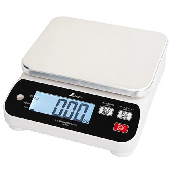 ここがポイント！文字高30mmで大きく見やすい液晶を採用しました。風袋引機能付で容器の重さを引いた測定ができます。使用する地域に合わせて重力加速度を設定できます。防塵・防水性能IP54です。オートパワーオフ機能付です。バックライト機能付です...