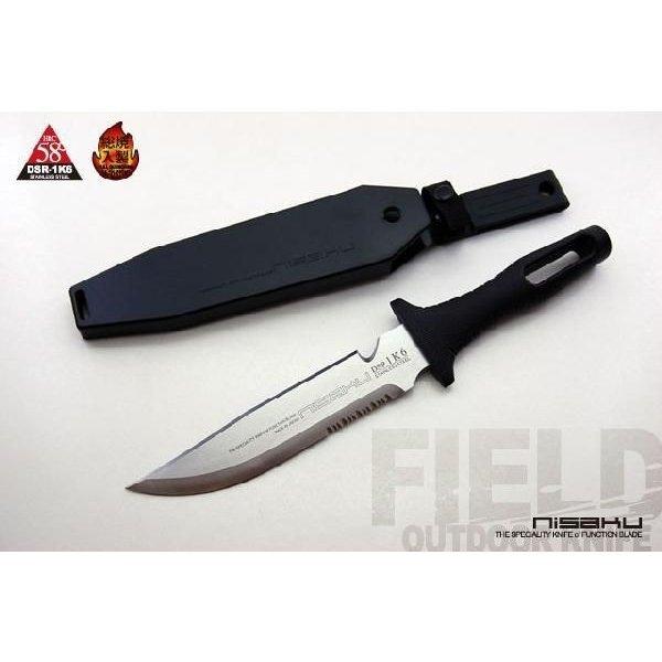 【ここがポイント！】  キャンプや登山に持って行きたいナイフ！これで調理もできます！  握り手は縦方向だけでなく横方向にも力の入れやすいグリップ形状が機能的な刃部をより使いやすく手にフィットする硬質エラストマー樹脂。  刃部は総焼入れ刀身、...