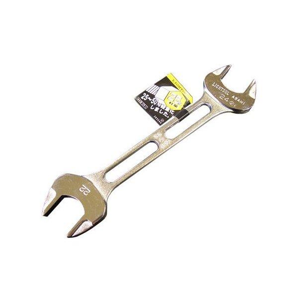 【ここがポイント！】長時間作業でも疲れにくい、軽量スパナです。肉抜きで大幅な軽量化！25〜50％軽量化しました。JJIS規格の強度を実現。数多くのテストを経て到達した最適な設計と高度な鍛造技術によって、軽量化のネックである強度を確保し、JI...