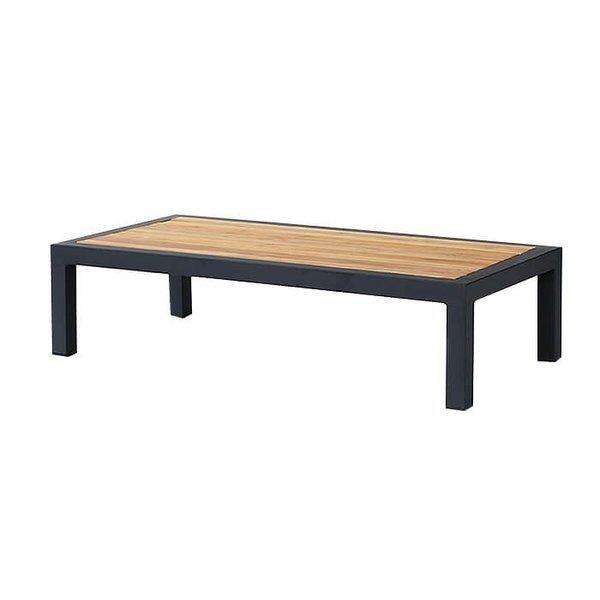 【The Middle Door Funiture｜ハイブリッドシリーズ】天然チーク材や人工擬木をアルミフレームと組み合わせたハイブリッドモデル。コントラストの美しさが特徴的なシリーズです。【商品仕様】サイズ：W120×D60×H30cm重...