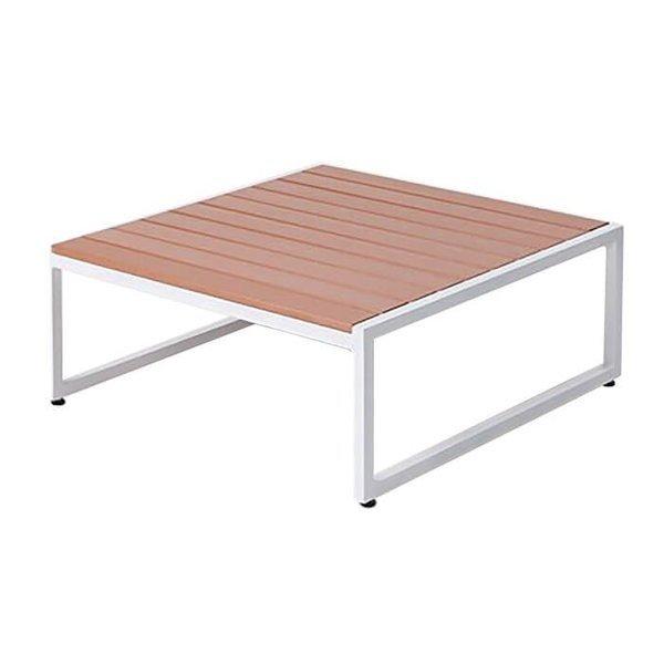 【The Middle Door Funiture｜ハイブリッドシリーズ】天然チーク材や人工擬木をアルミフレームと組み合わせたハイブリッドモデル。コントラストの美しさが特徴的なシリーズです。【商品仕様】サイズ：W76×D76×H30cm重量...