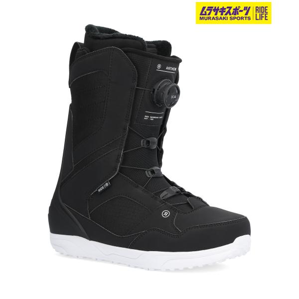 【RIDE】ライドのメンズスノーボードブーツAnthemは上達のために作られた。このブーツの価格に惑わされてはいけない。機能満載で、どんなものにも対応できる。イントゥイション・プラッシュフォーム・ライナーとH4 BOA・コイラー・フィット・...